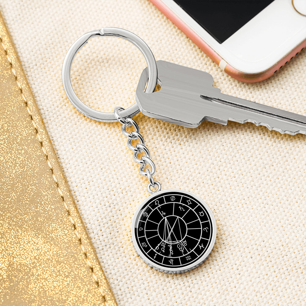 Personalized Natal Chart Pendant with Keychain - Black – Astral Spot
